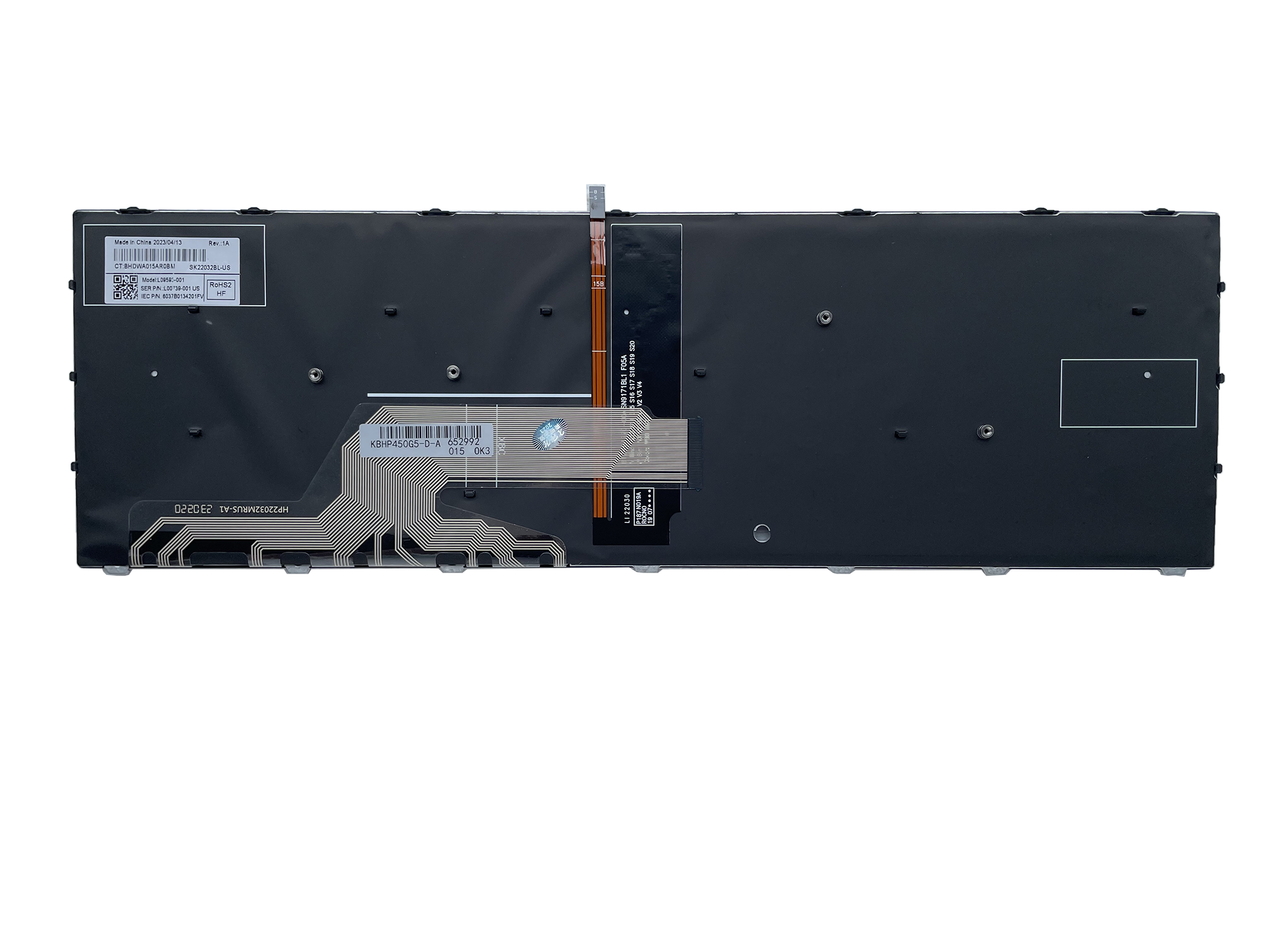 Клавиатура для ноутбука HP ProBook 450 G5 455 G5 470 G5 Серебряный рамка с подсветкой версия RU русский текст