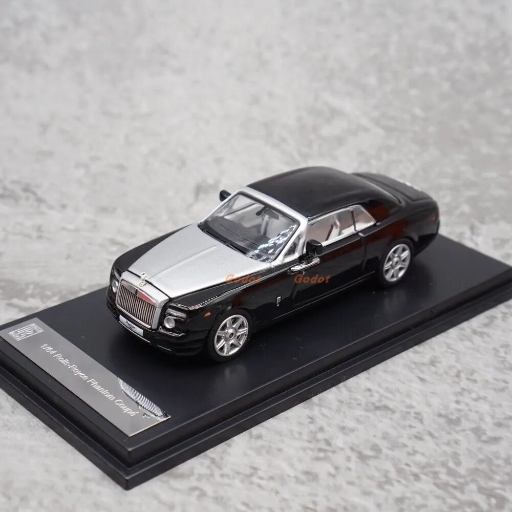 Машинка DCM 1/64 Rolls-Royce Phantom Black Die-cast Alloy Car Model Collection Toy Gift