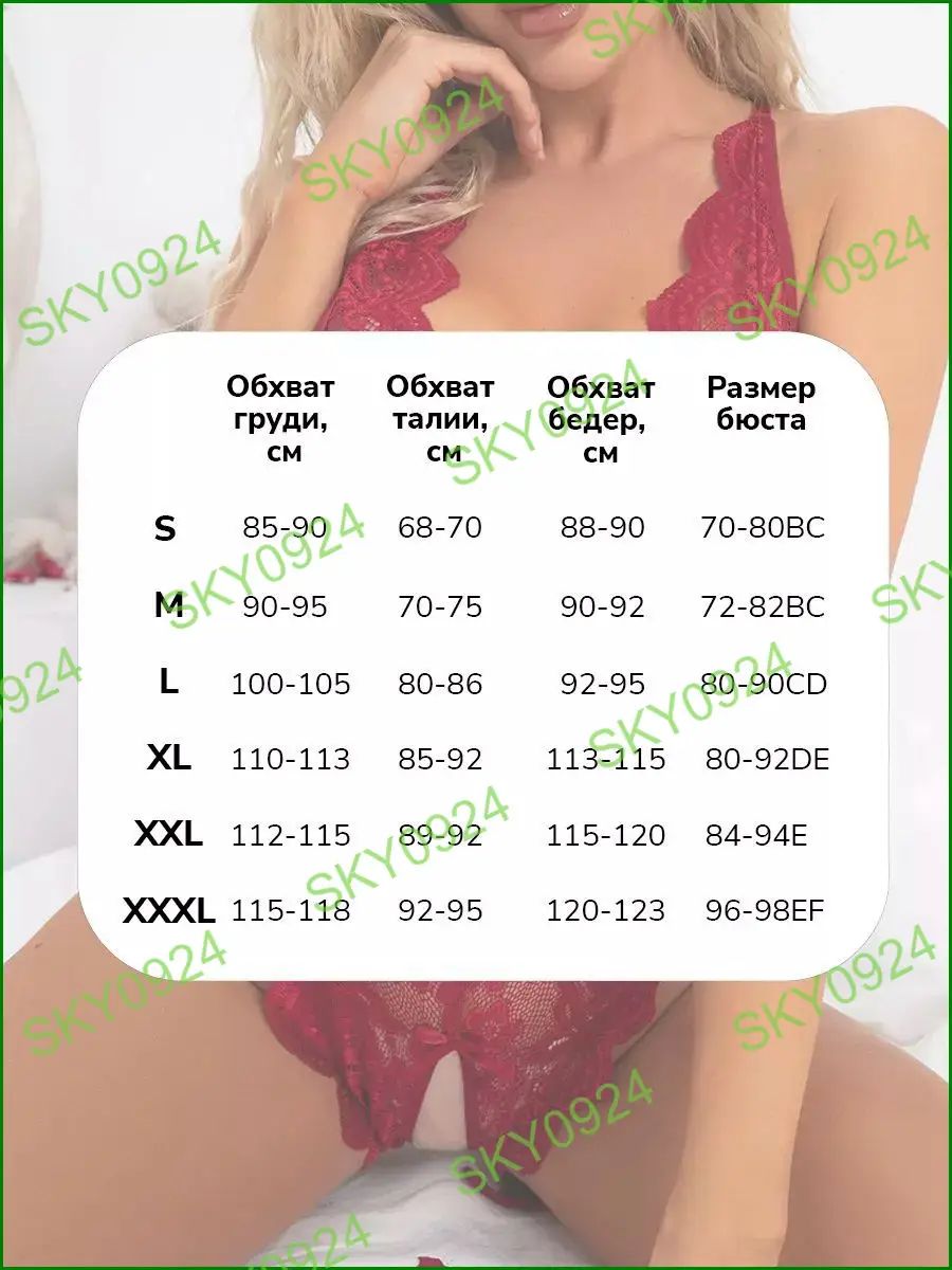 Эротическое боди красного цвета в сеточку, размер 3XL (RU 52), кружево, без застежки, для особых случаев — фото 1