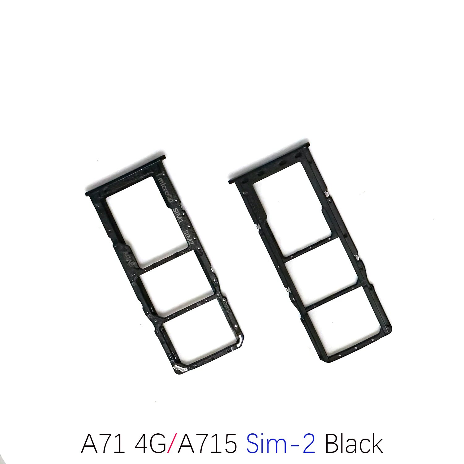 Держатель/лоток для SIM-карты (слот) для Samsung A60 A606 A70 A71 A715 A716B, A71 4G Sim2 Black