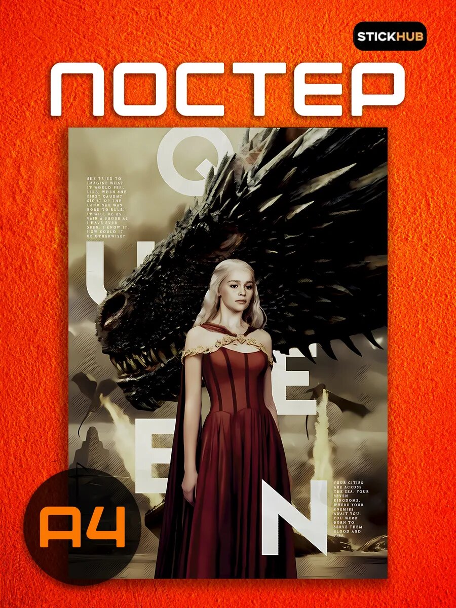 Постер на стену Daenerys Targaryen — Mother of Dragons