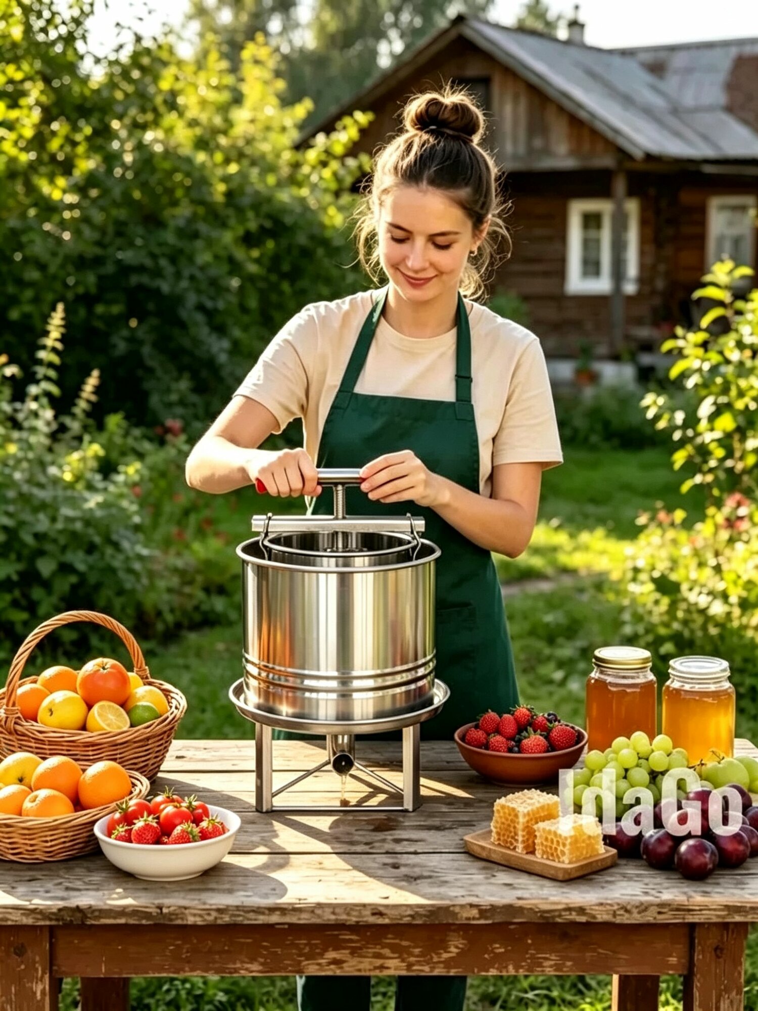 Ручной пресс для сока и мёда из нержавеющей стали, фруктовый пресс для ягод, домашнее приготовление сока