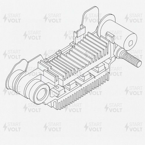 Мост диодный генератора для а/м Hyundai H-1 Starex (00-) 2.5TD, STARTVOLT VDB0820
