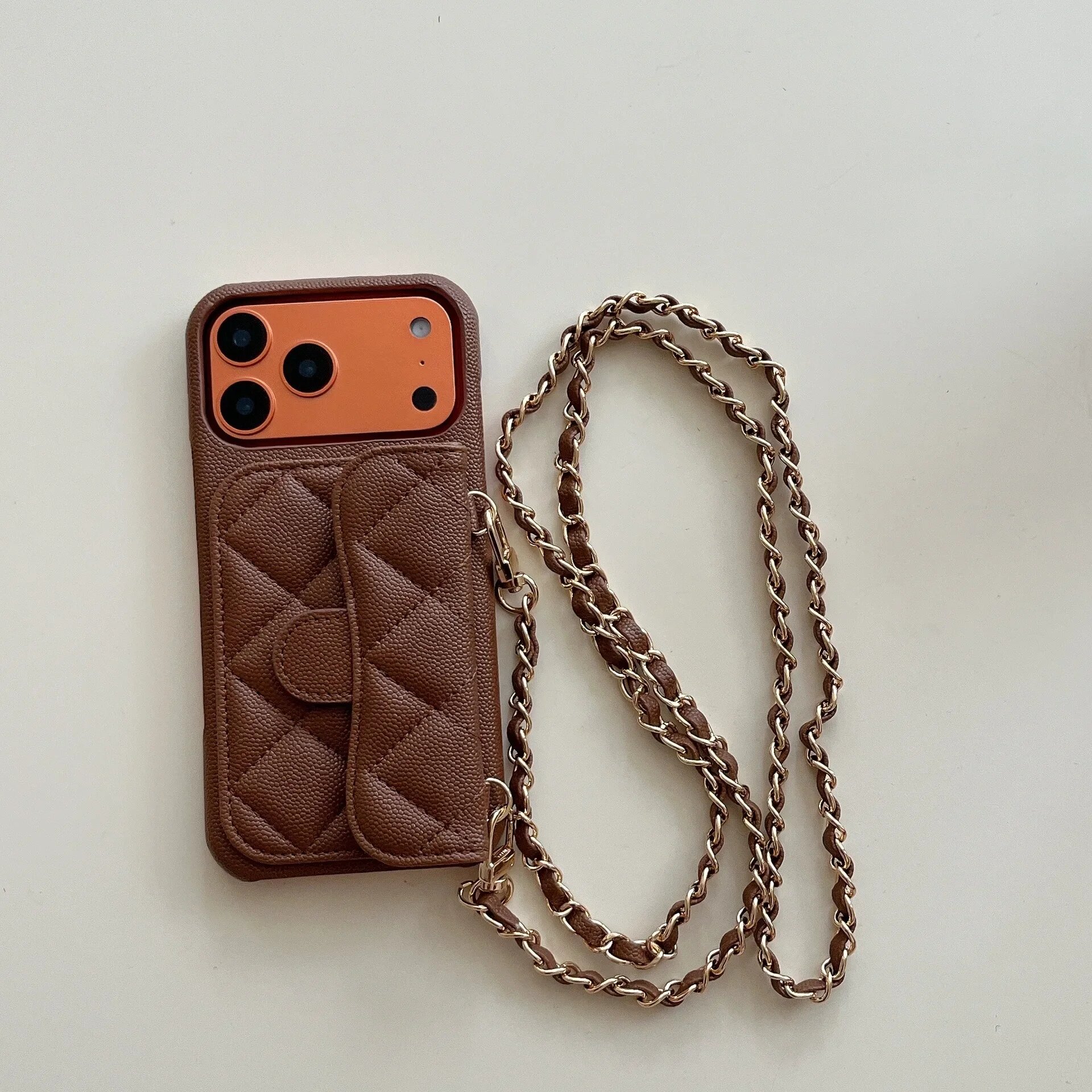 Для iPhone 17, 16E, 16, 15, 14, 13 Pro Max Plus: iPhone17 Про Макс, Коричневый, Dark Brown