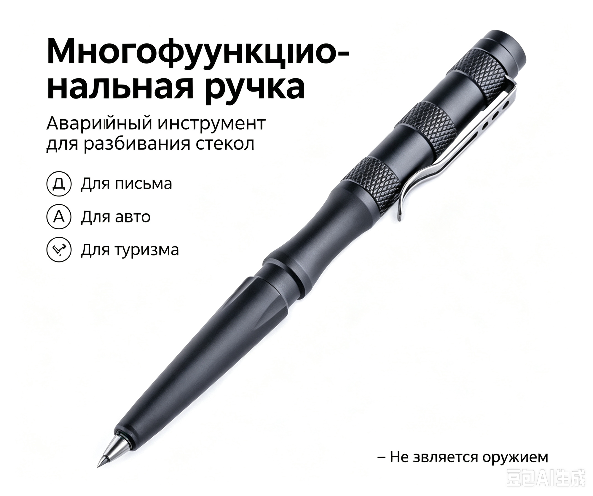 Многофункциональная ручка для наружного автомобиля, аварийный инструмент для разбитых окон, металлическая ручка