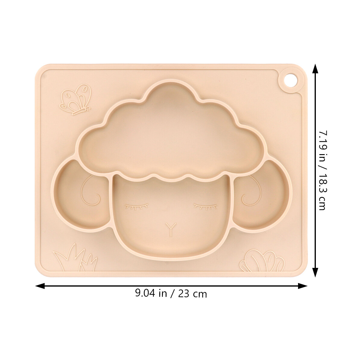 Детская silicone Тарелка Для Кормления С Анималистическим Дизайном И Присоской 23X18.3X3Cm