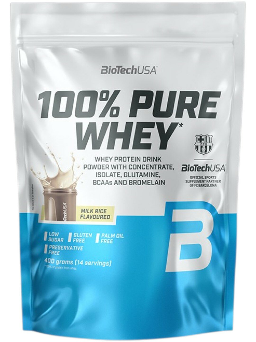 Сывороточный протеин BioTechUSA 100% Pure Whey 400 г, Рисовый пудинг