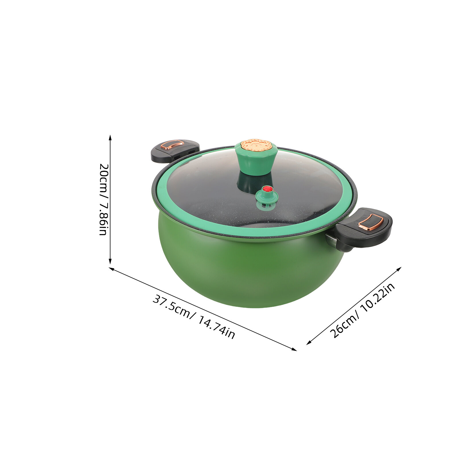 Эмалированная микропароварка из железа зелёного цвета для кухни 8 л