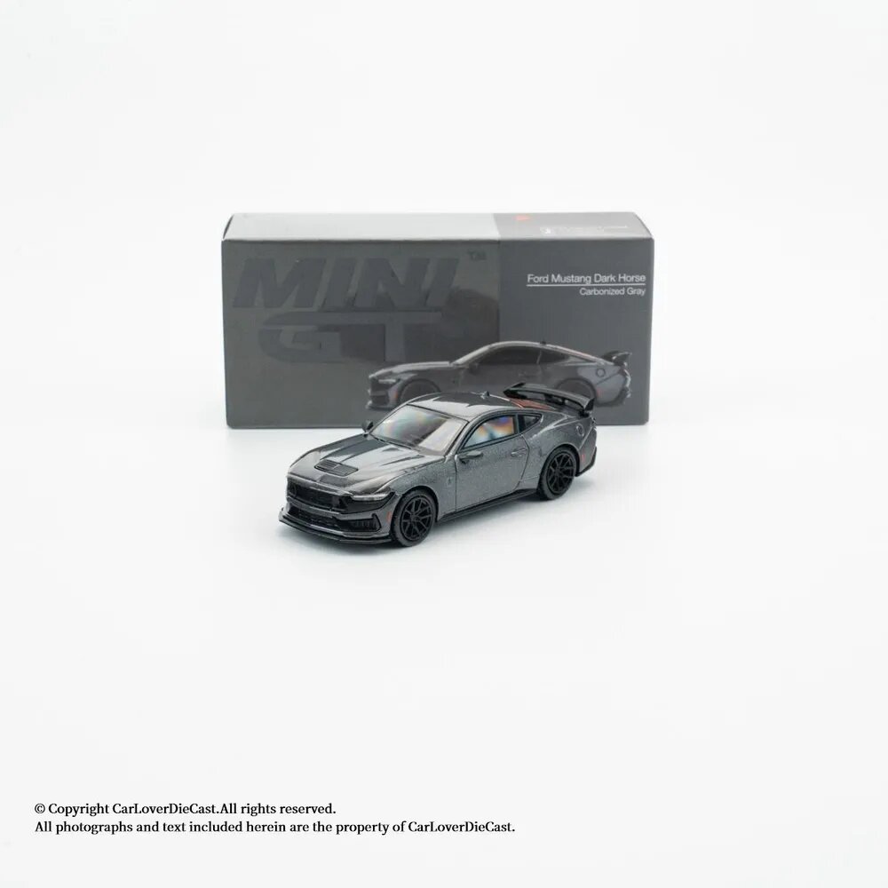MINIGT 1:64 Ford Mustang Dark Horse 2024 Carbonized Gray MGT00957-CH отлитая под давлением модель гоночного автомобиля Игрушки