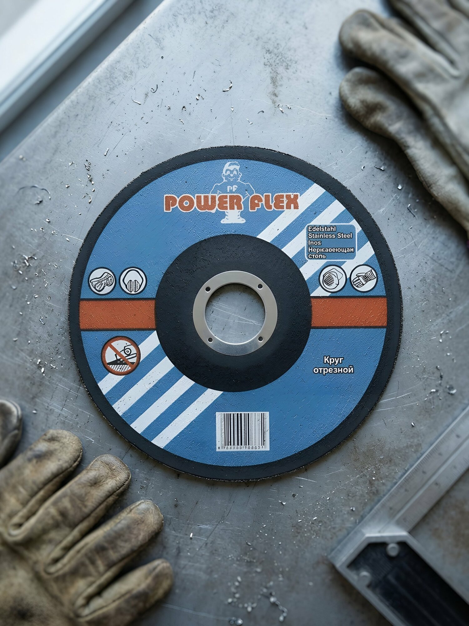 Круг отрезной по металлу Haisser Power Flex 180х2 мм, посадочный диаметр 22.2 мм, черный, 1 шт.