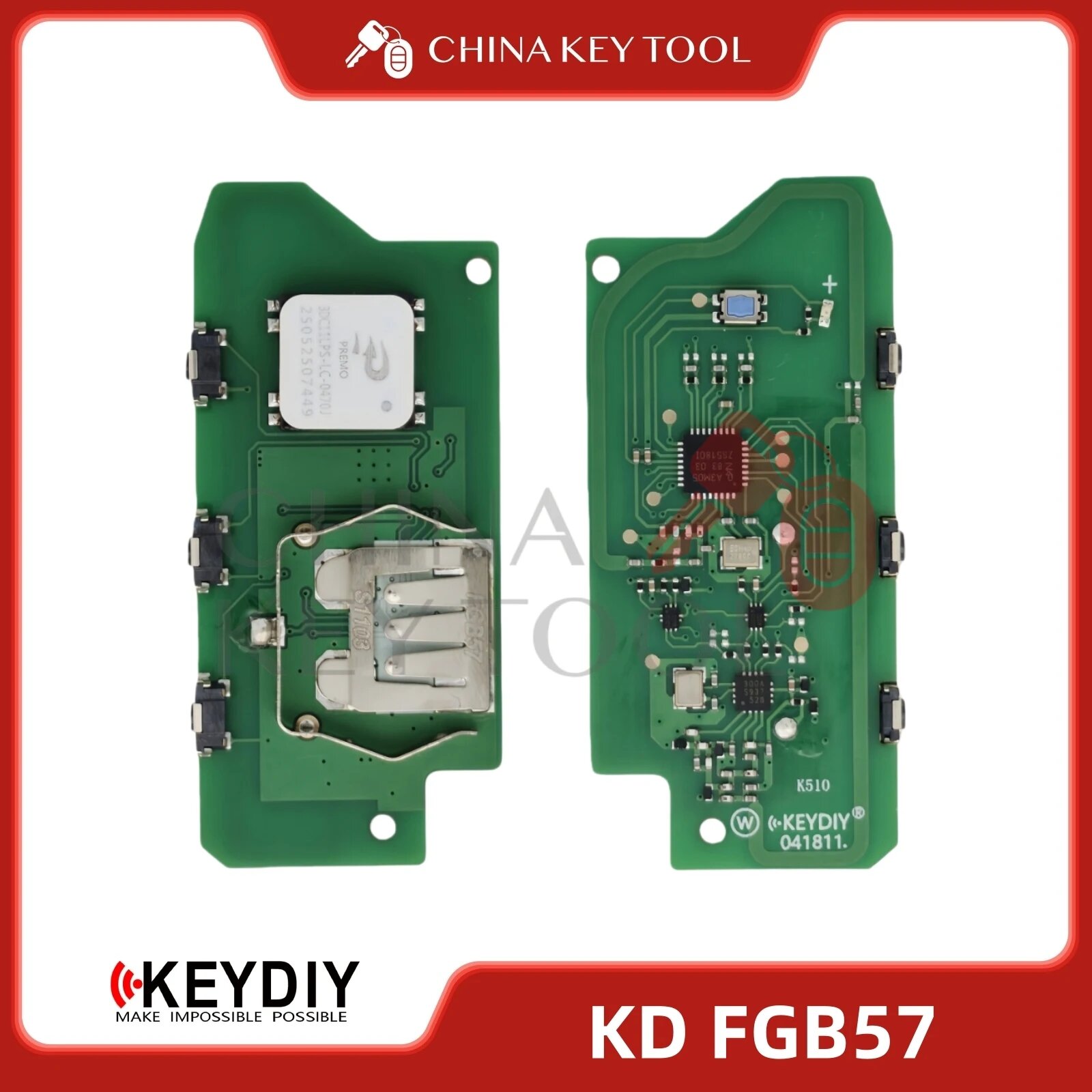 KEYDIY KD FGB57 печатная плата с корпусом ключа для BMW CAS4 CAS4 FEM BDC BDC2 BDC3 FGB57 PCB Only