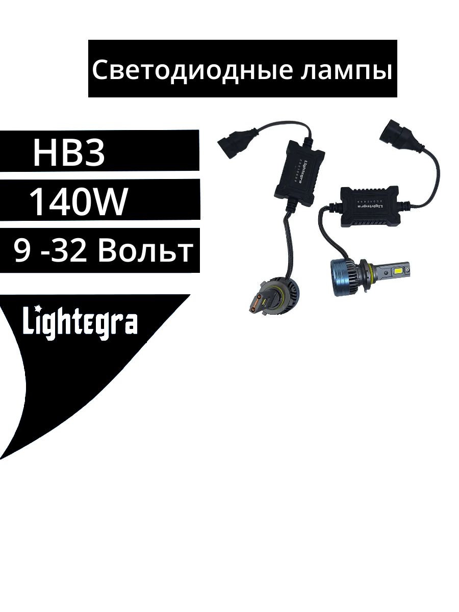 HB3 (9005) серия D35 Лампы светодиодные 140Вт 9-32В 6000K c вентилятором 2шт.