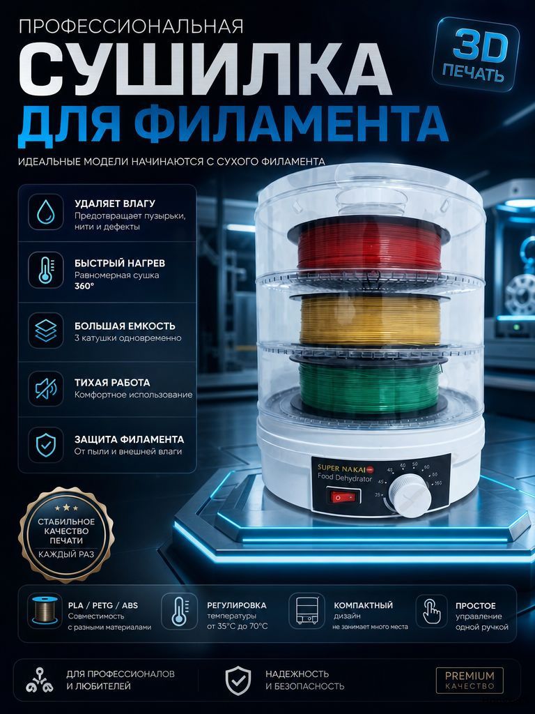 Сушилка для 3D-печати расходных материалов