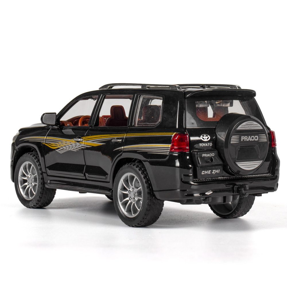 Металлическая модель автомобиля 'Toyota Land Cruiser Prado' 21см, черный, свет/звук, инерционная