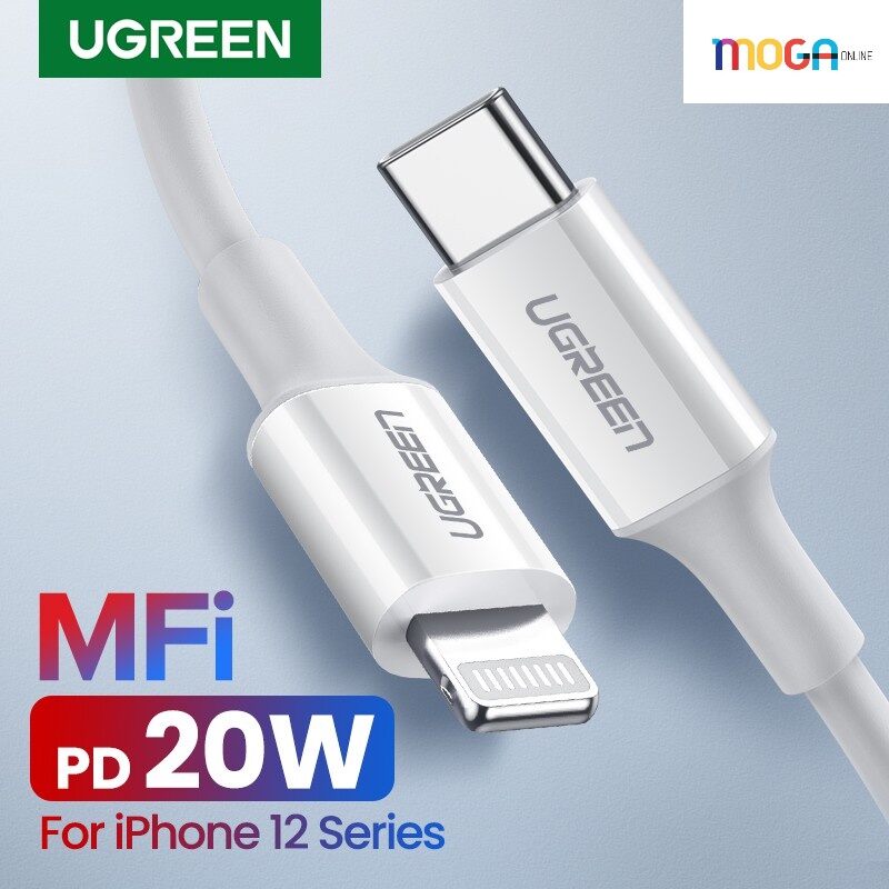 Кабель UGREEN PD 20W USB C - Lightning для быстрой зарядки iPhone 12, 11, X, совместимый с системой iOS 14.
