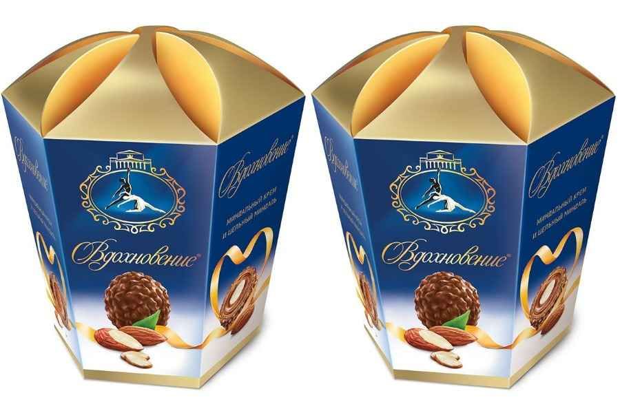 Вдохновение Конфеты с миндальным кремом и целым миндалем 150 г, 2 шт