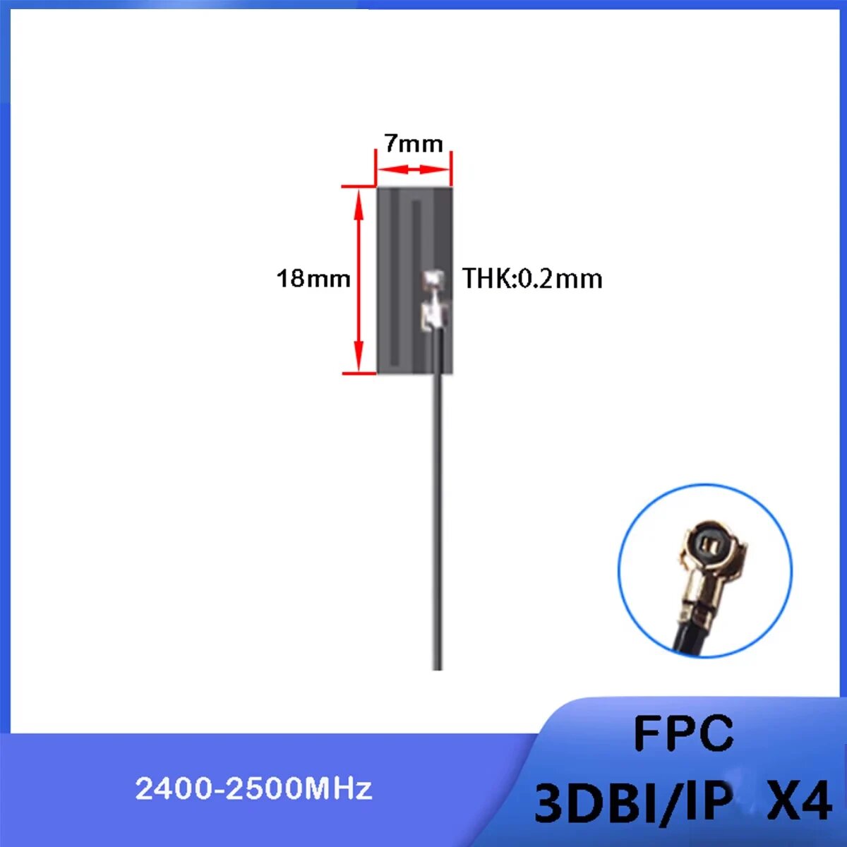 Двухдиапазонная Wi-Fi антенна 2.4G 5.8G MHF4 2 шт.