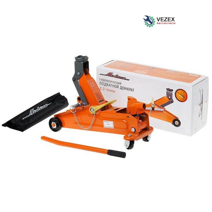 AIRLINE AJ23F350P Домкрат подкатной 2.3т в сумке (MIN - 140 мм, MAX - 350 мм) 2.3т