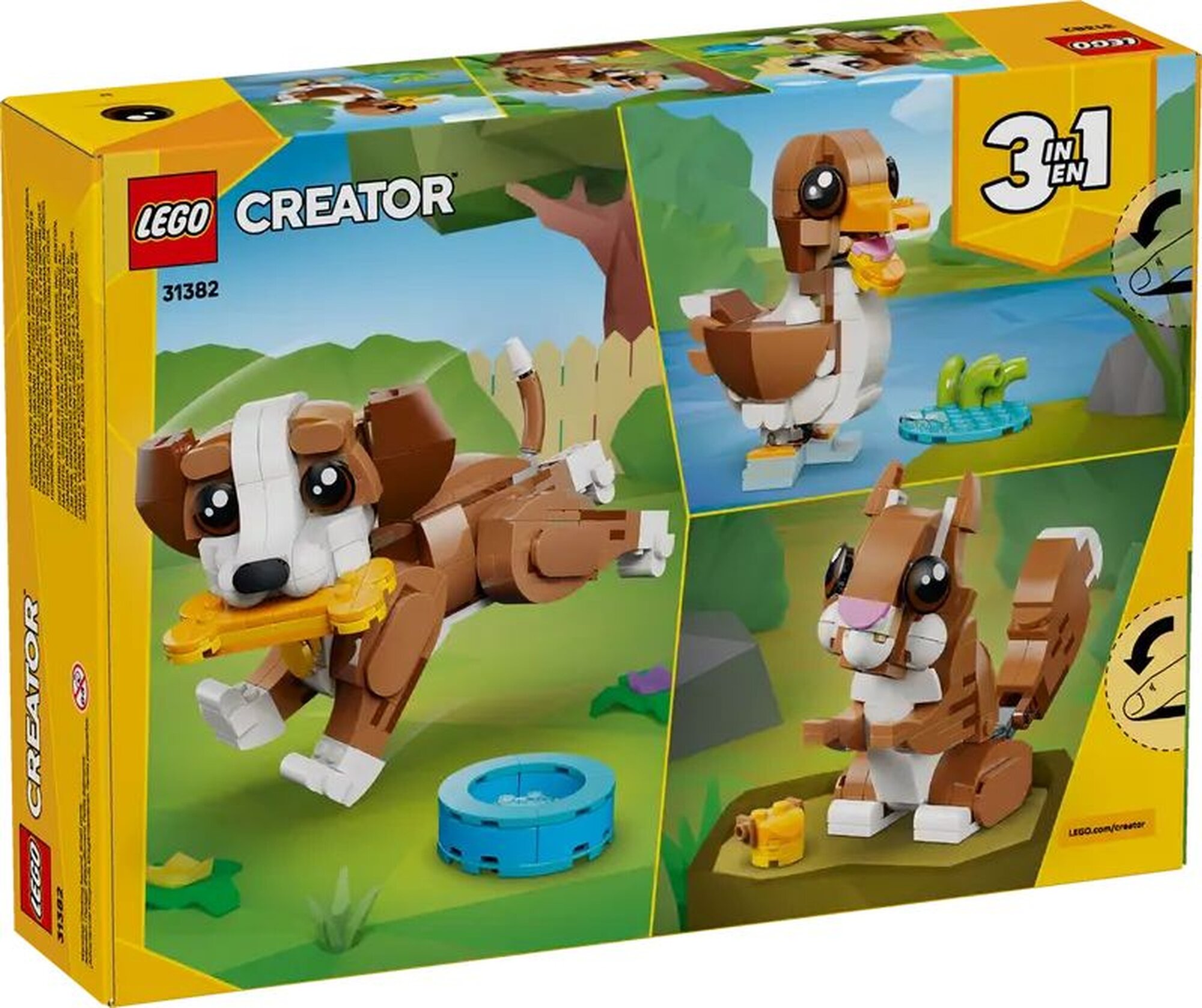 Конструктор LEGO CREATOR - Милые животные: Озорной щенок, 336 эл. - Лего Креатор 31382