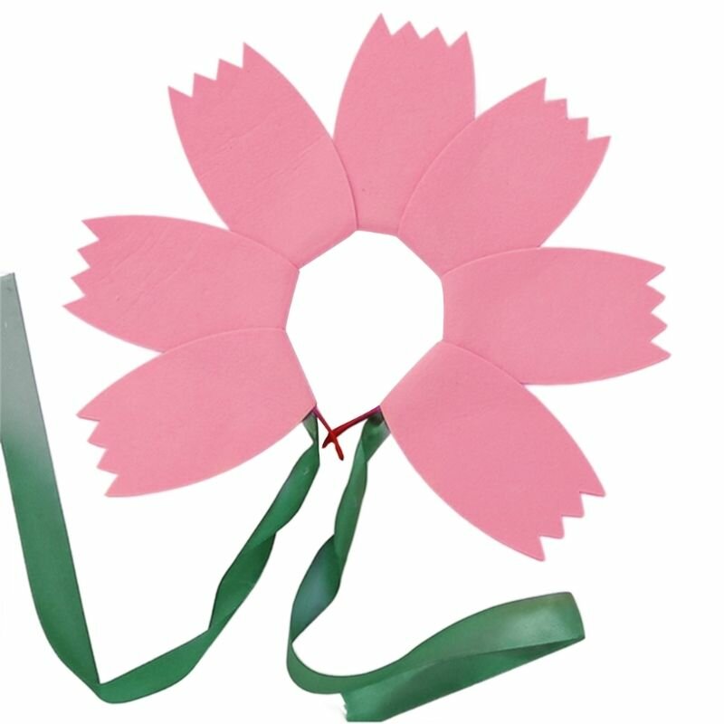 Ободок с цветами для летних праздников, Розовый