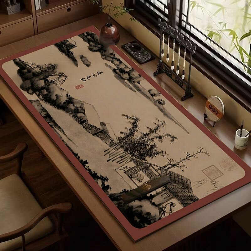 Коврик для каллиграфии в китайском стиле, изготовленный из диатомита, специально разработанный для каллиграфии и живописи в стиле дзен, впитывает воду и чернила, высококачественная скатерть в античном стиле.