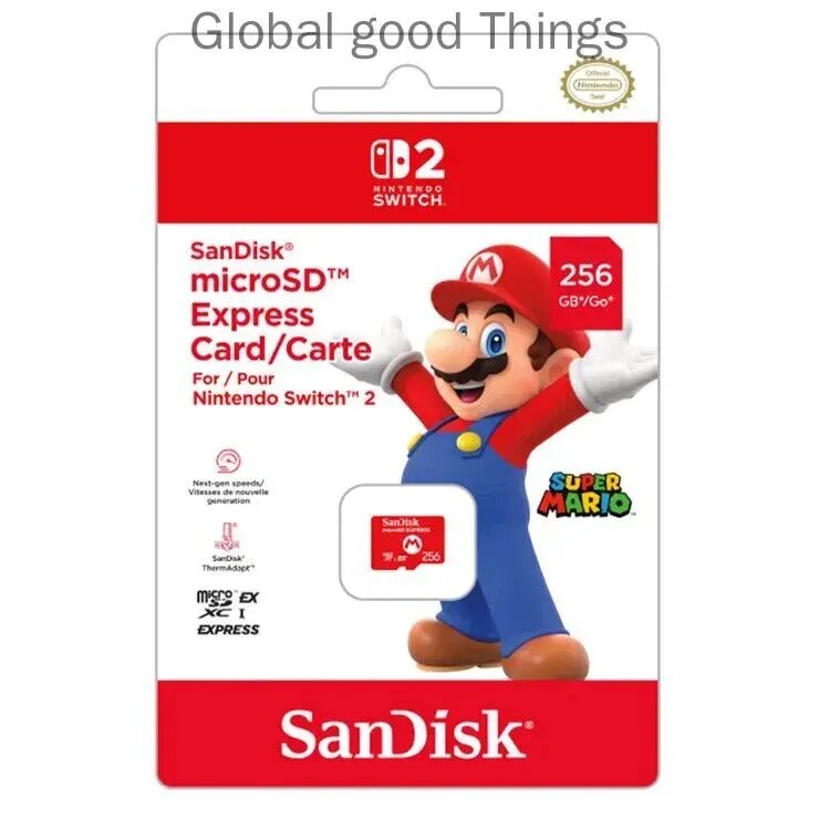SanDisk microSD Express Card для Nintendo Switch 2 карта памяти -256GB