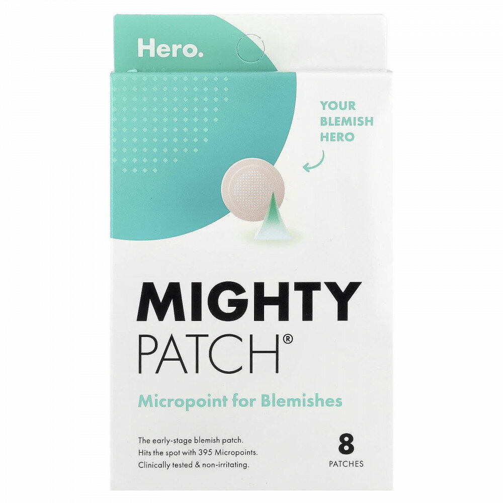 Hero Cosmetics, Mighty Patch, Micropoint для высыпаний, 8 патчей