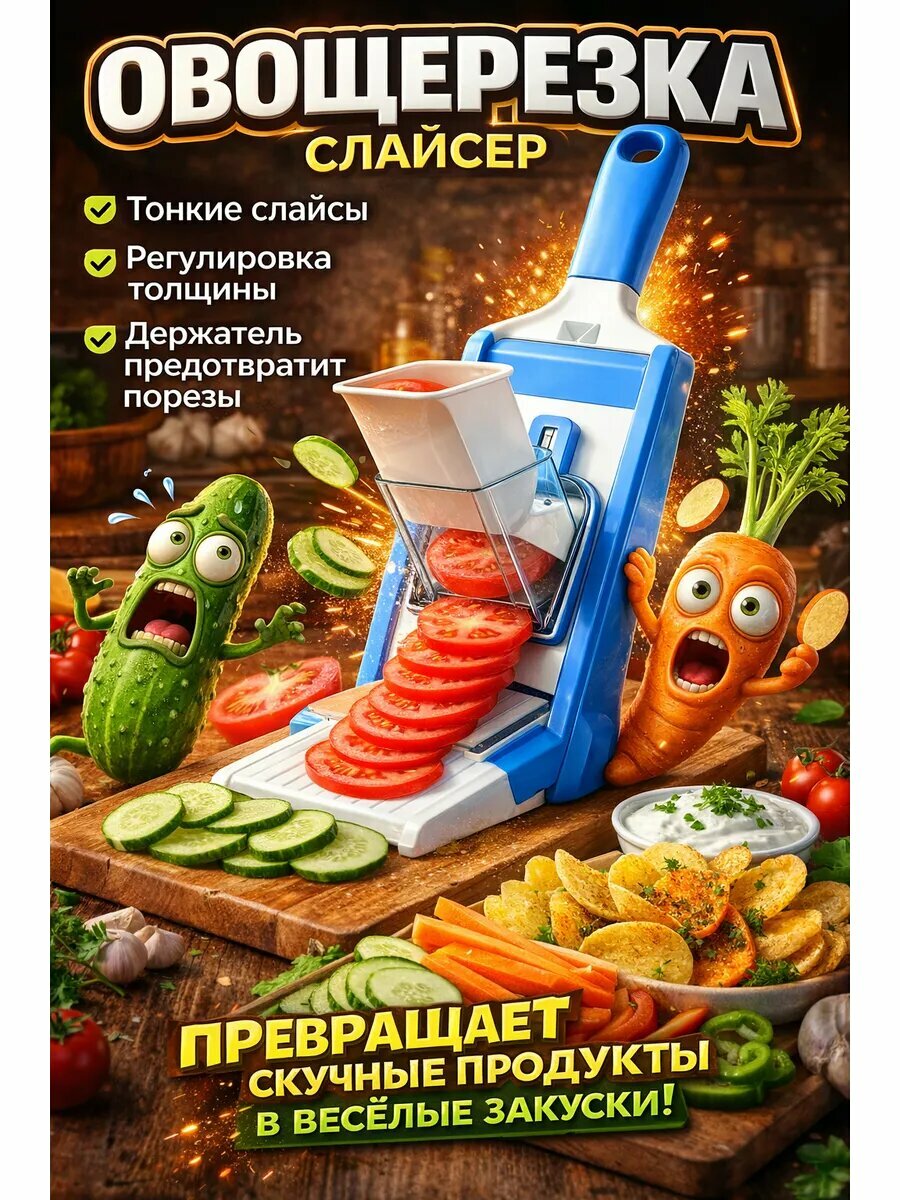 Овощерезка многофункциональная ручная слайсер для нарезки