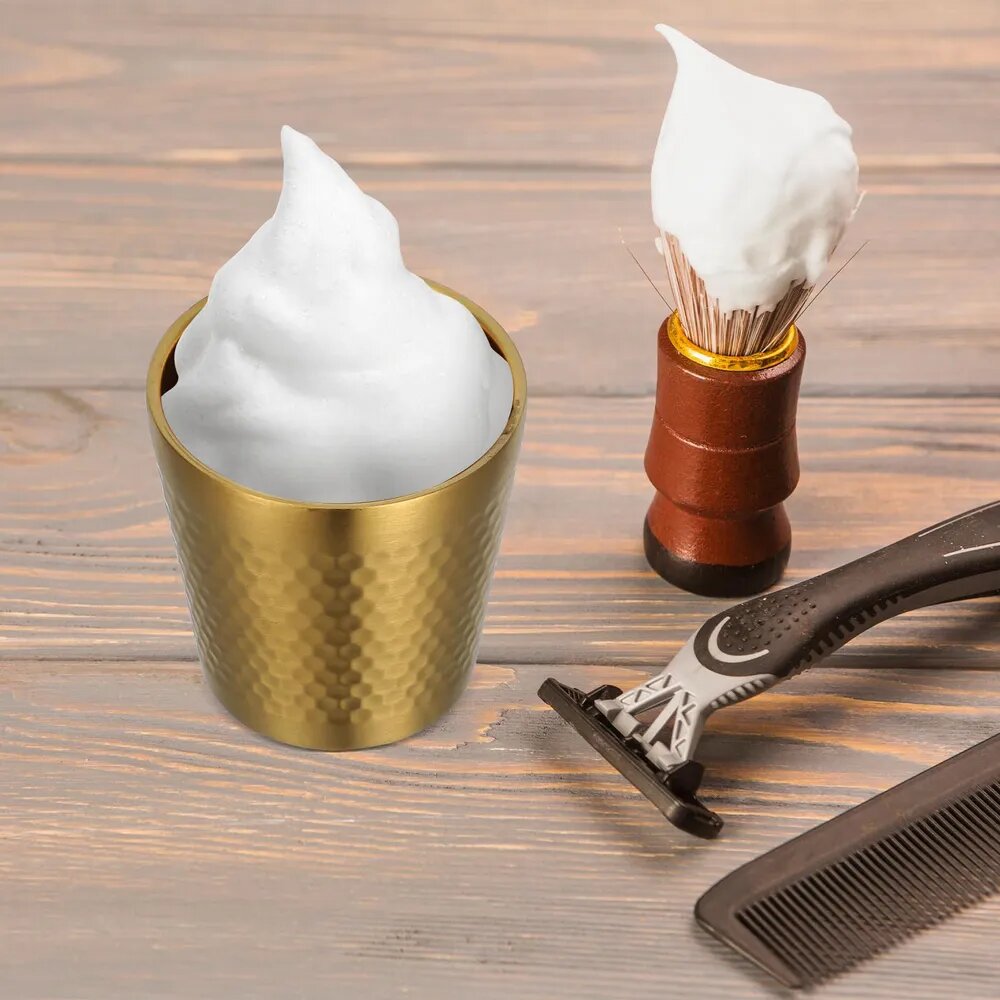 Стальной Стакан Для Бритья Стильный Дизайн И Прочность Объём 175 Мл Размер 7.50X7.30X7.30Cm