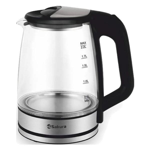 Чайник электрический Sakura SA-2722BK черный, 2.2 л, 1500 Вт