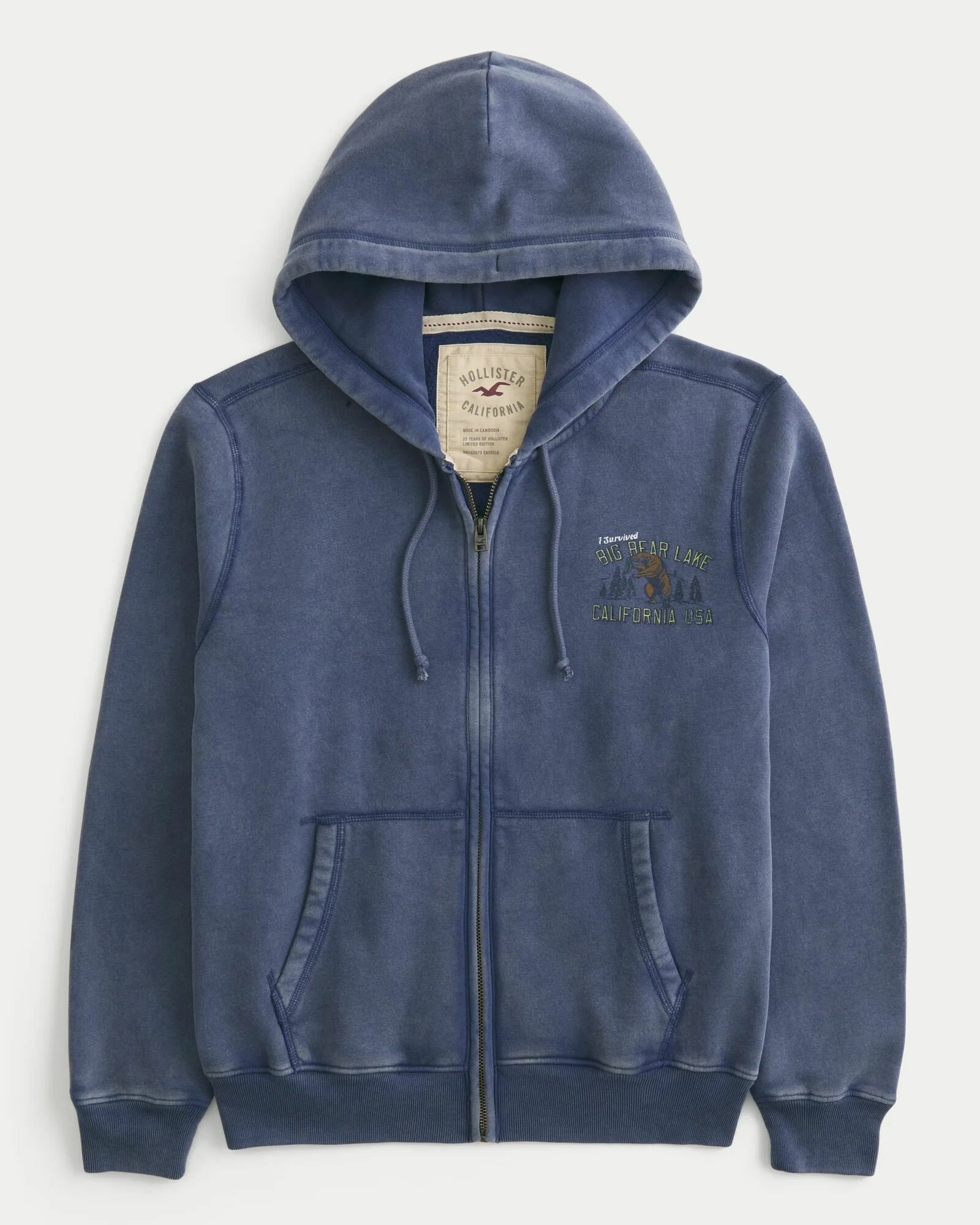 Мужское худи Hollister Holiday Vault Release Big Bear Lake на молнии