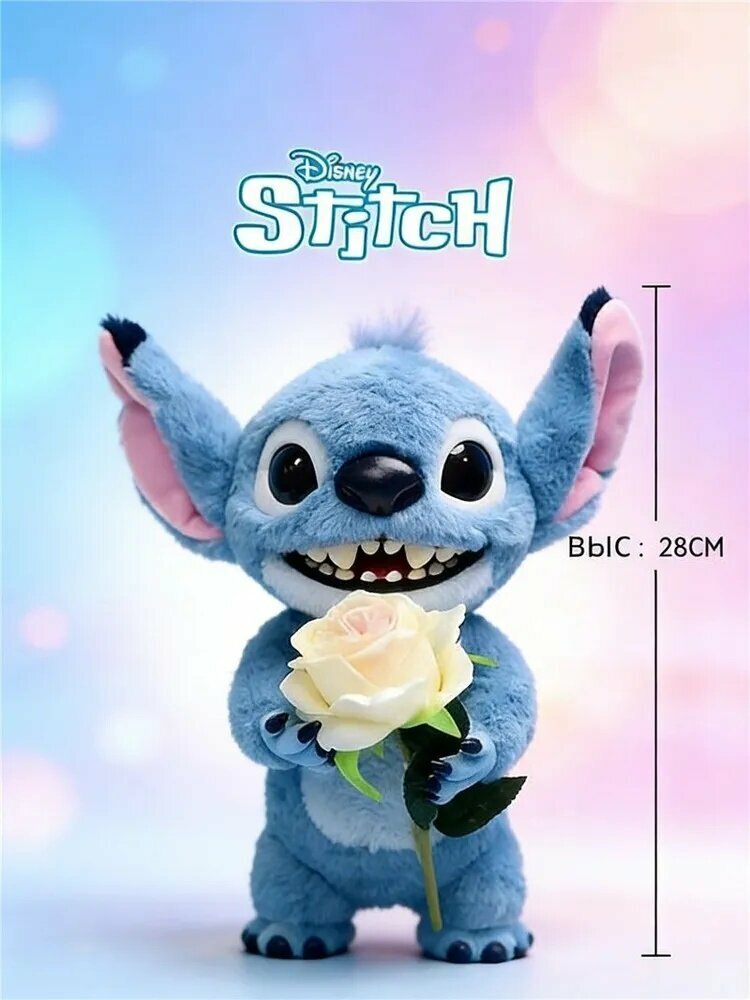 Официальный дизнейский плюшевый мишка с гипсовым покрытием "Стичи" в пучке меда 28 otdl