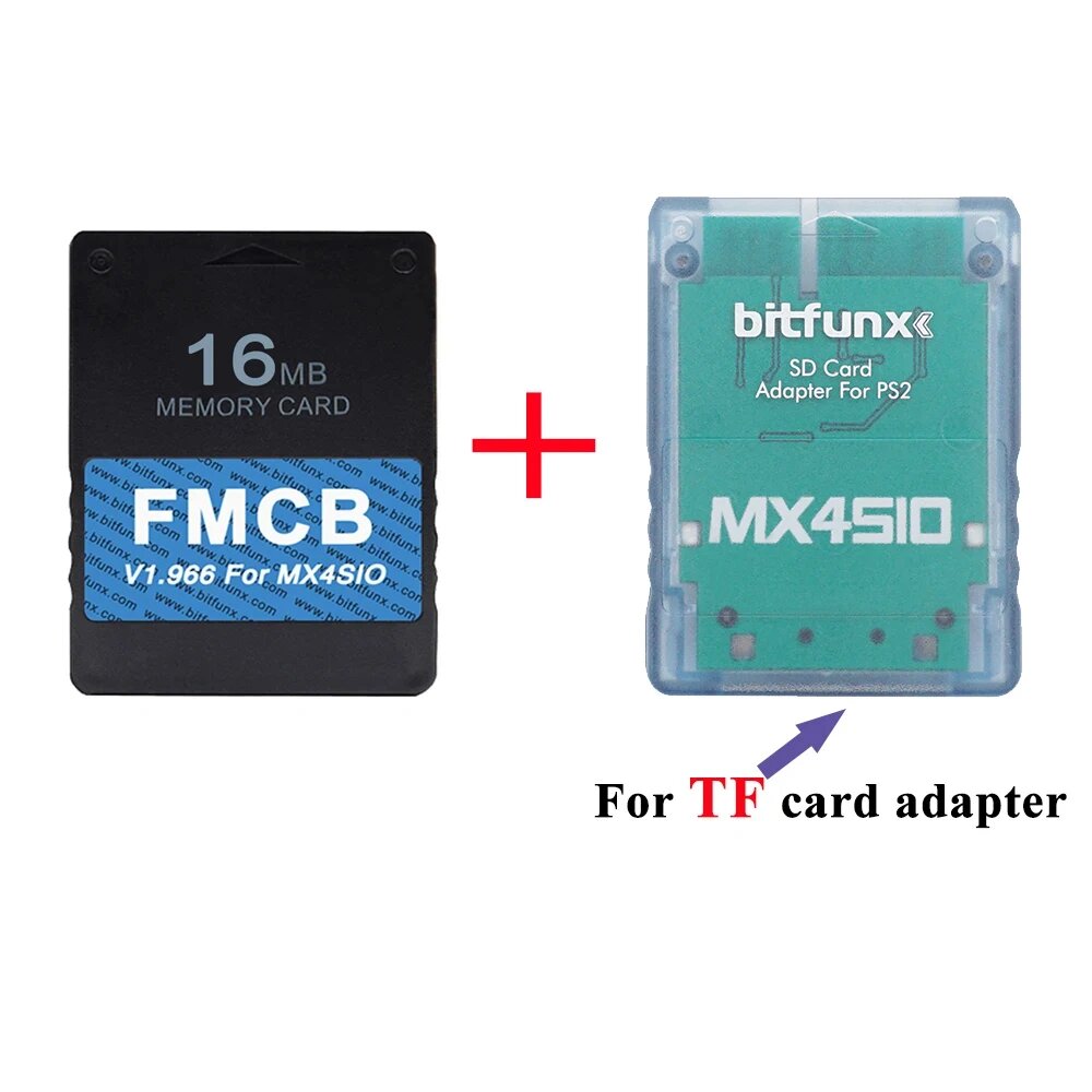 BitFunx FMCB 16MB карта памяти для PS2 с TF адаптером