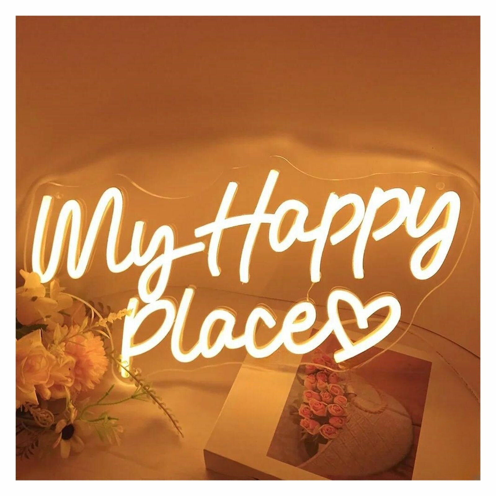 My Happy Place Декор Неоновой Вывески 40смх20см
