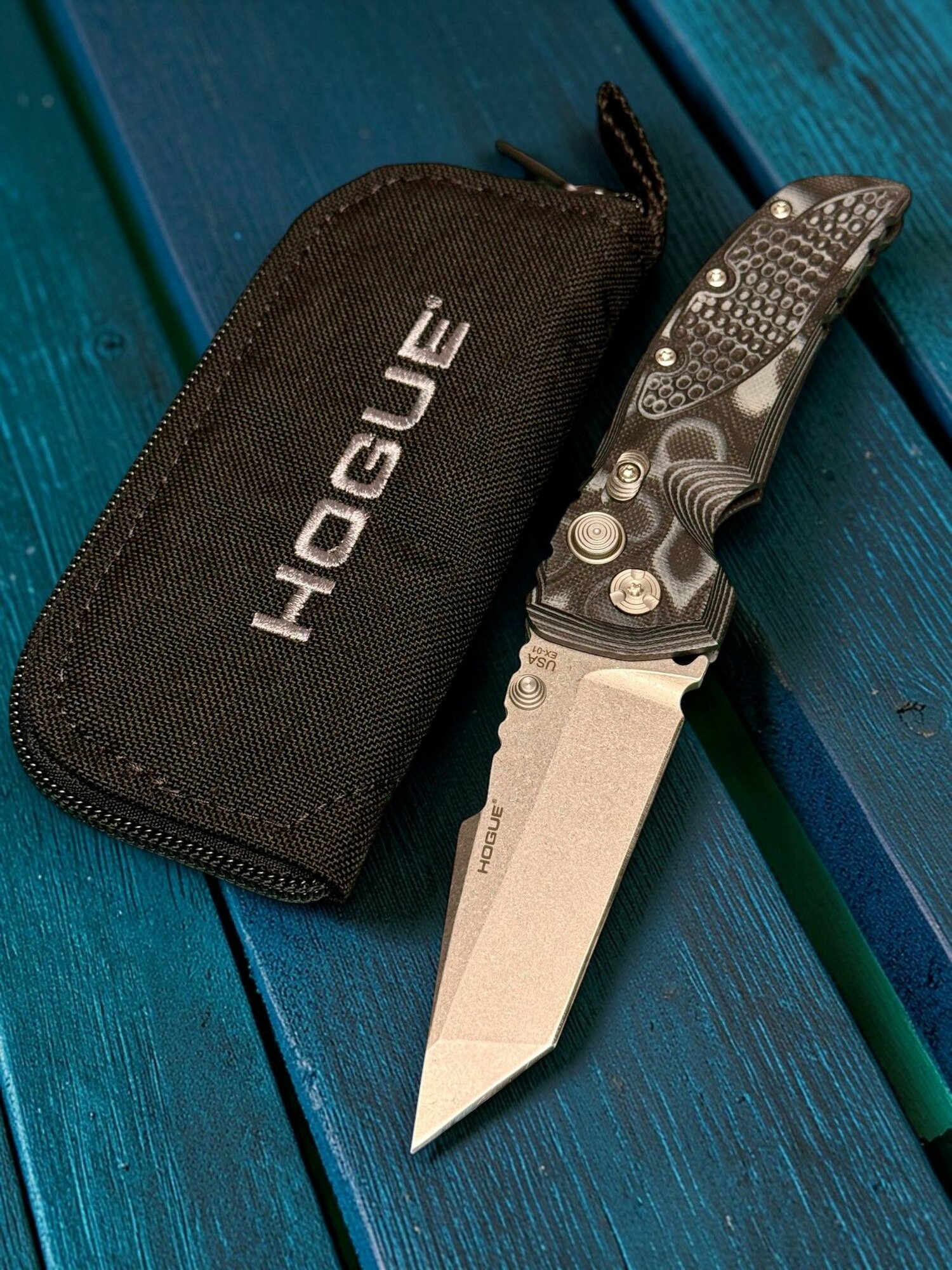 Нож складной Hogue HO34169 EX-01, G-Mascuc Black Handle