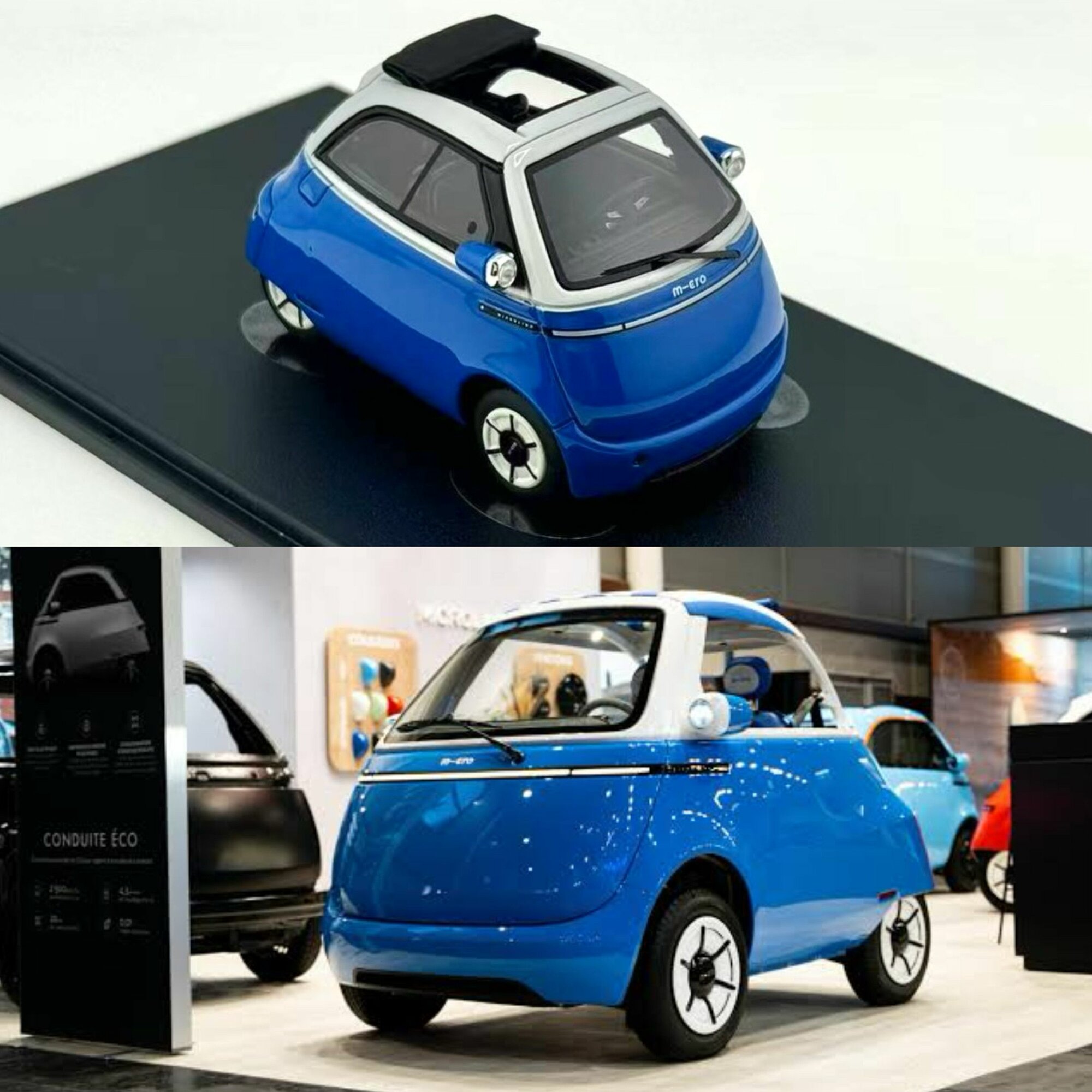 ACE BMW Egg Электромобиль Microlino Dolce Zurich Blue Масштабная модель 1:43 модель автомобиля