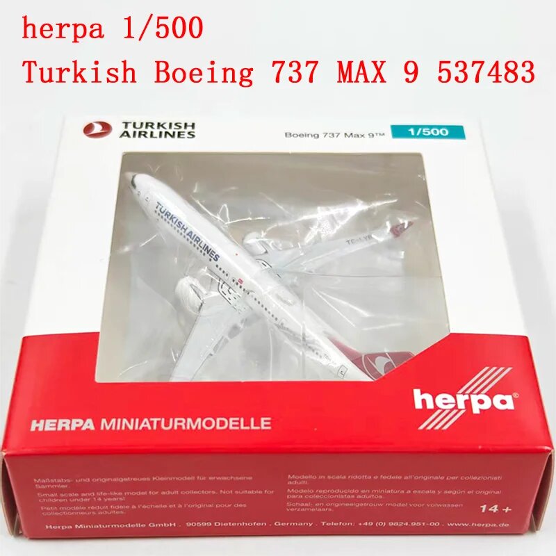 Модель самолета Herpa Boeing 737 MAX 9 1:500