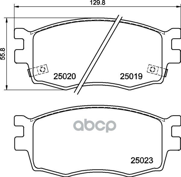 Колодки тормозные KIA Rio (05-) передние (4шт.) MINTEX Mintex арт. MDB3057