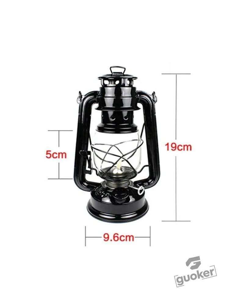Керосиновая лампа "Летучая мышь", дачи, кемпинга, высотой 19 см