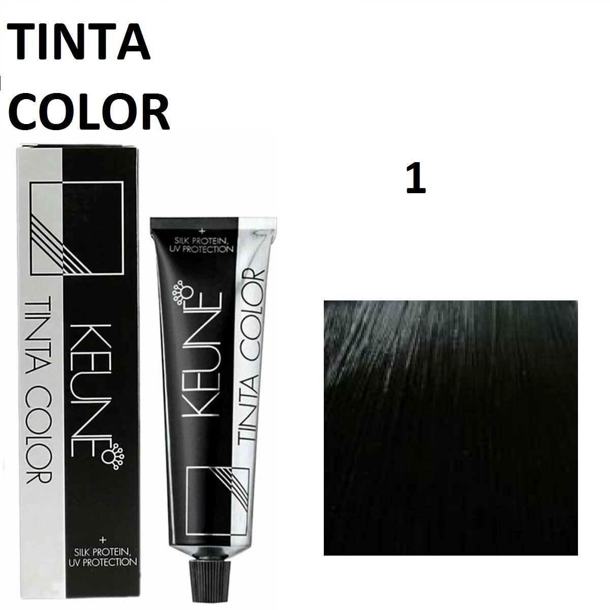 Keune Tinta Color 1 Перманентный краситель - Стойка краска для волос Черный 60 мл