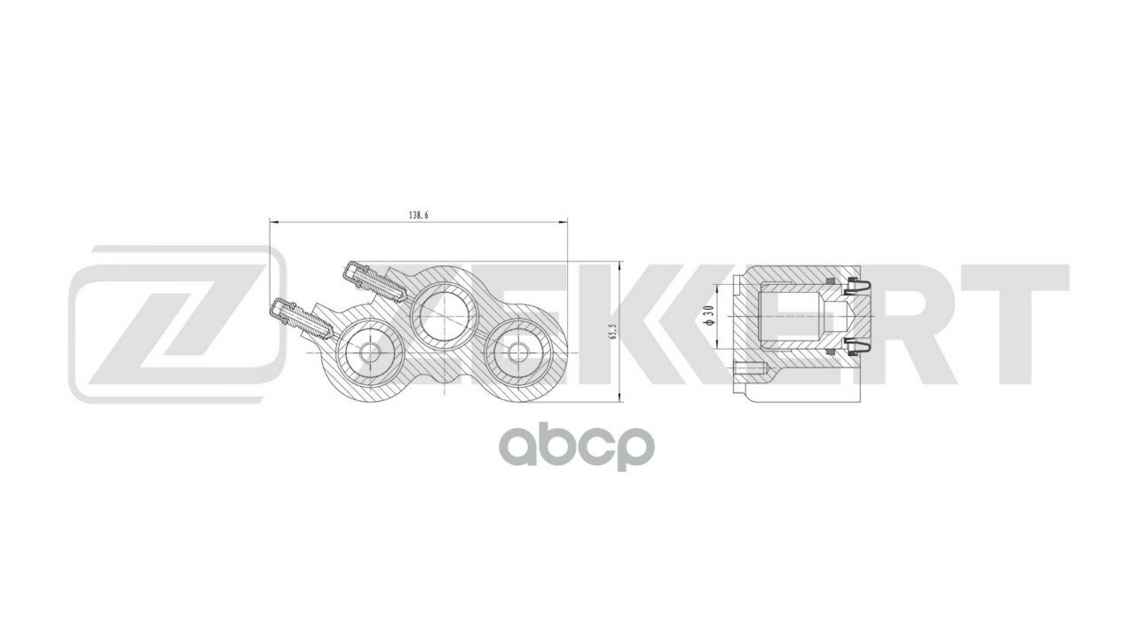 Тормозной суппорт передний правый Lada 110 (2110) 04 111 (2111) 00- Zekkert арт. bs-8421