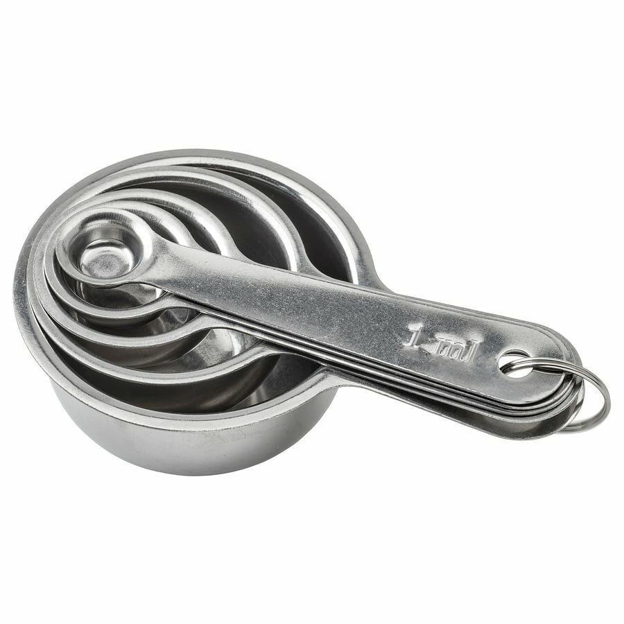 Набор мерных стаканчиков 5 шт IKEA VARDAGEN цвет серебро 603.247.23