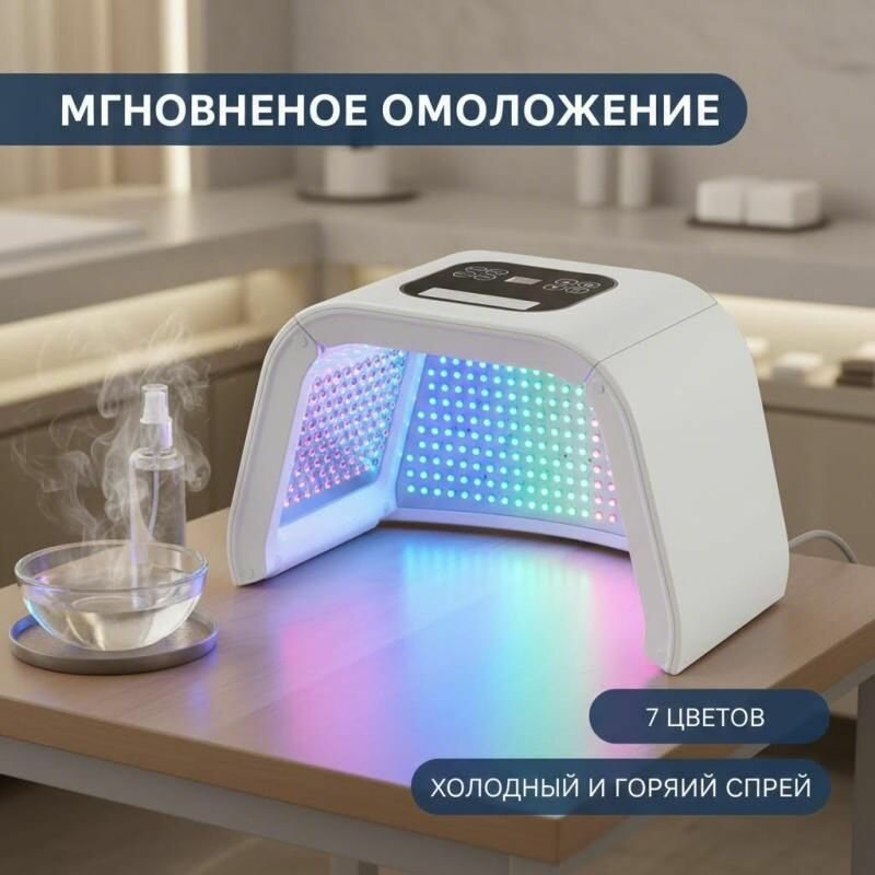 Аппарат для фототерапии 7 цветов с холодным и горячим паром