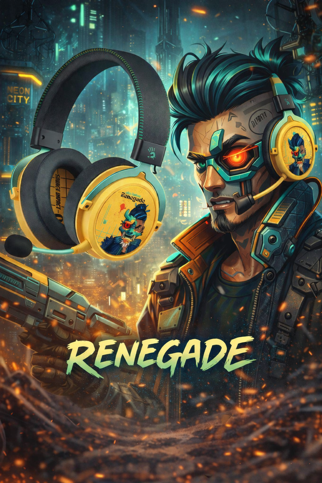 Проводные наушники A4Tech Bloody MR595 желтый