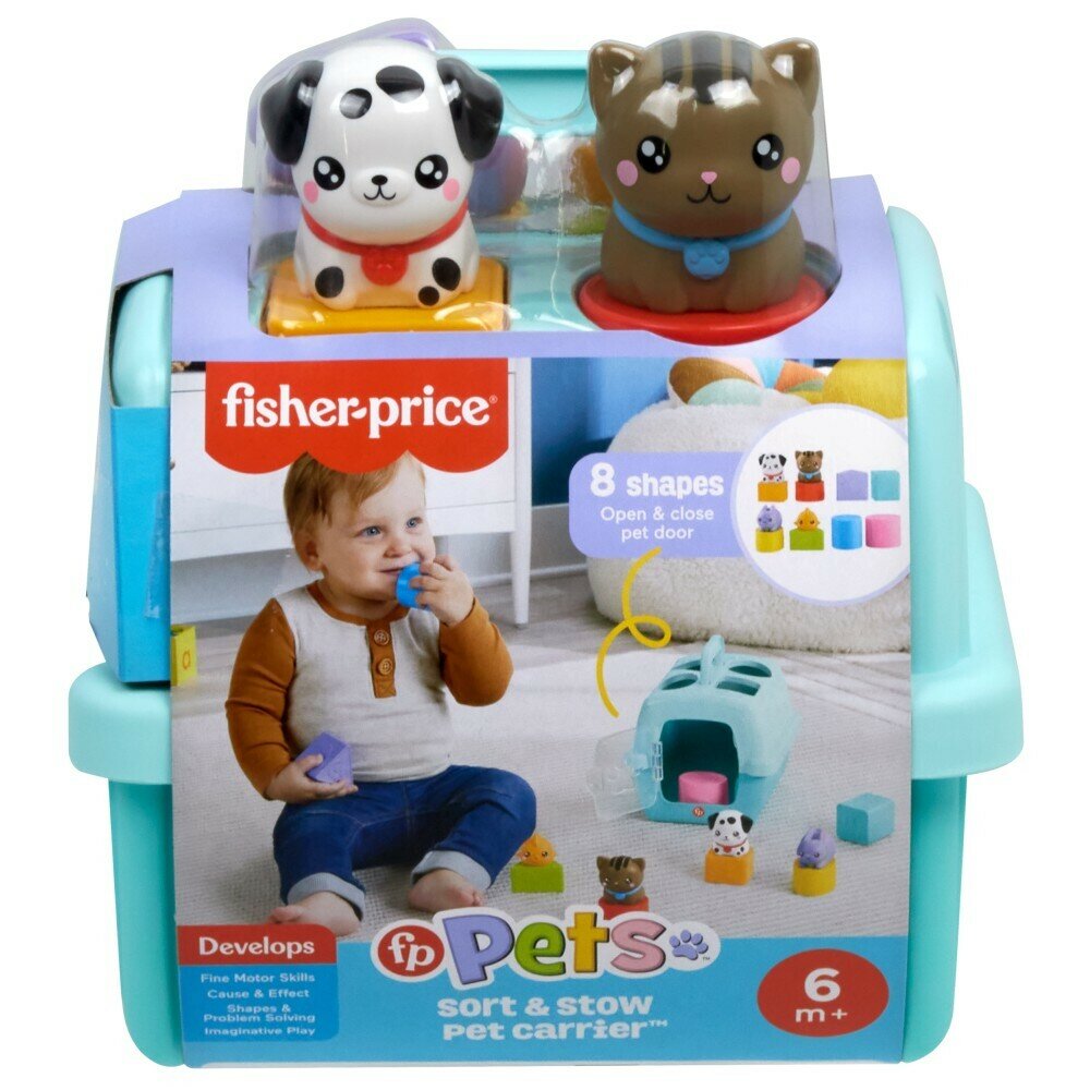 Сортер Fisher-Price - Игрушка-сортировщик с кубиками-транспортерами животные - Фишер Прайс HTW93