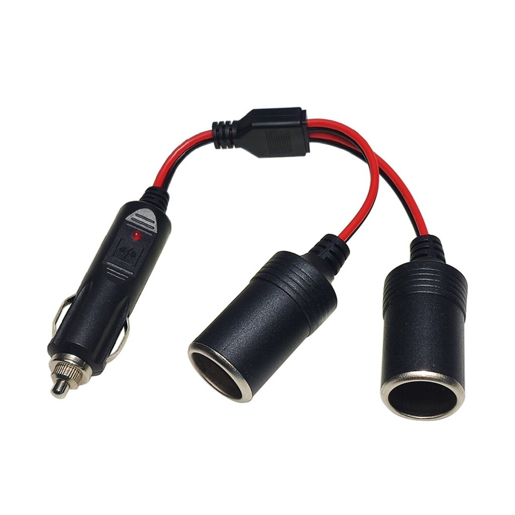 1 вход 2 выхода DC12V -24V Удлинитель Питания Прикуривателя для Сигарет 2-Полосный Разветвитель