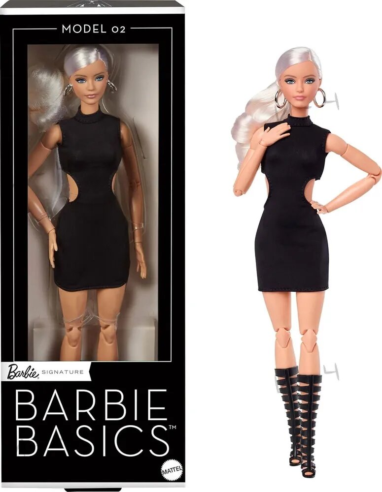Кукла Barbie Basics Model 02 с аксессуарами, 30 см, ABS пластик, Индонезия
