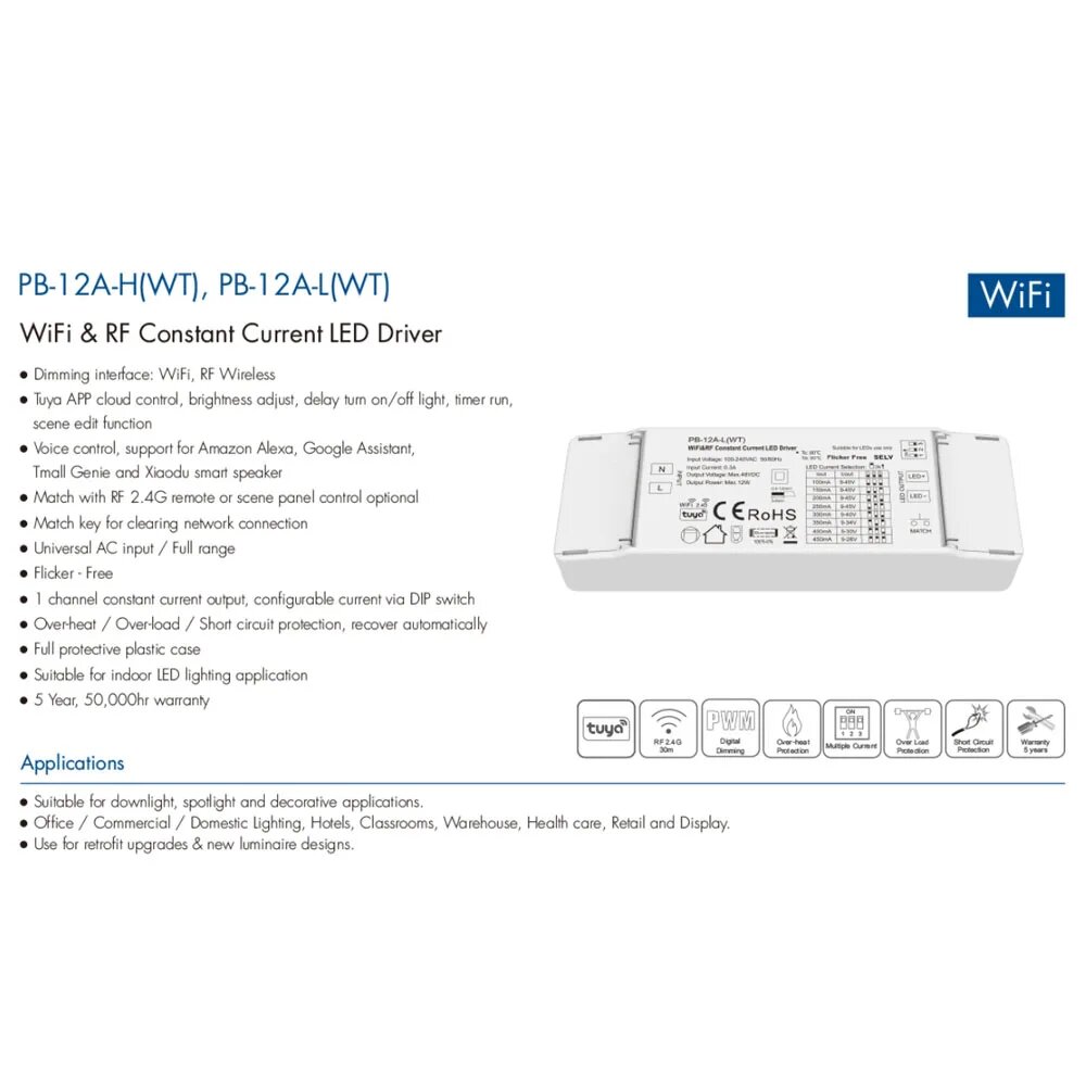 RGB контроллер Viktorovna PB-12A WiFi & RF — фото 1