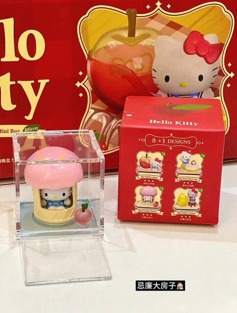Набор миниатюрных украшений ручной работы Hello Kitty Big Apple Workshop Series от Sanrio для девочек - подарки и коллекционные предметы.