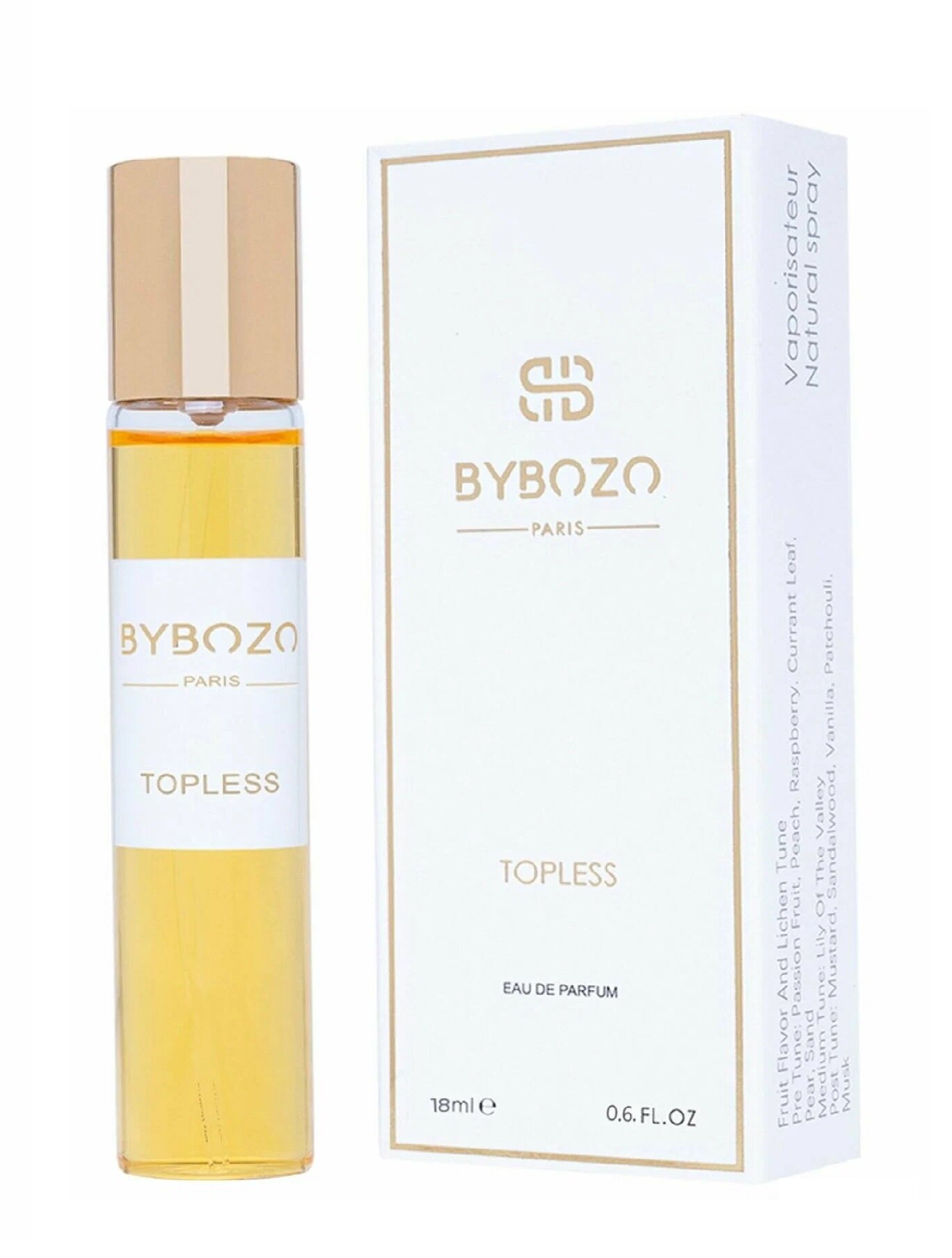 Парфюмерная вода ByBozo "Topless" 18ml, женская, цветочный древесно-мускусный аромат
